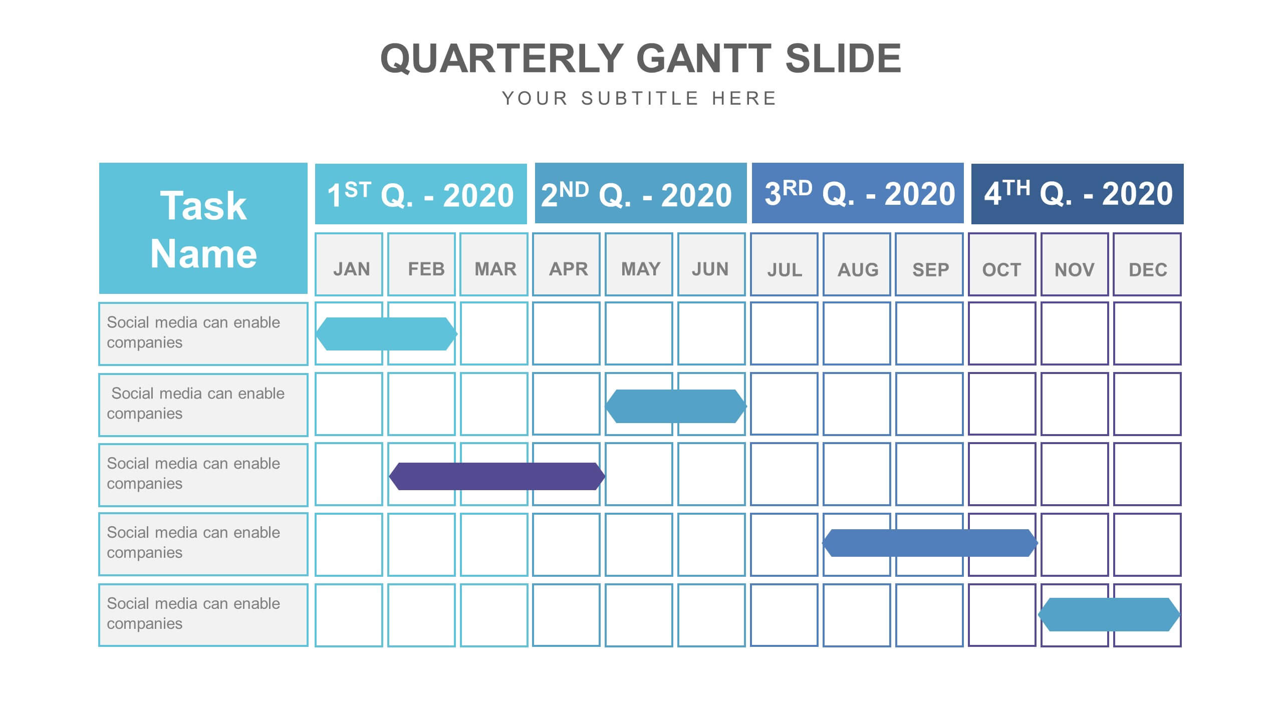 Slide Templates: Gantt Slide