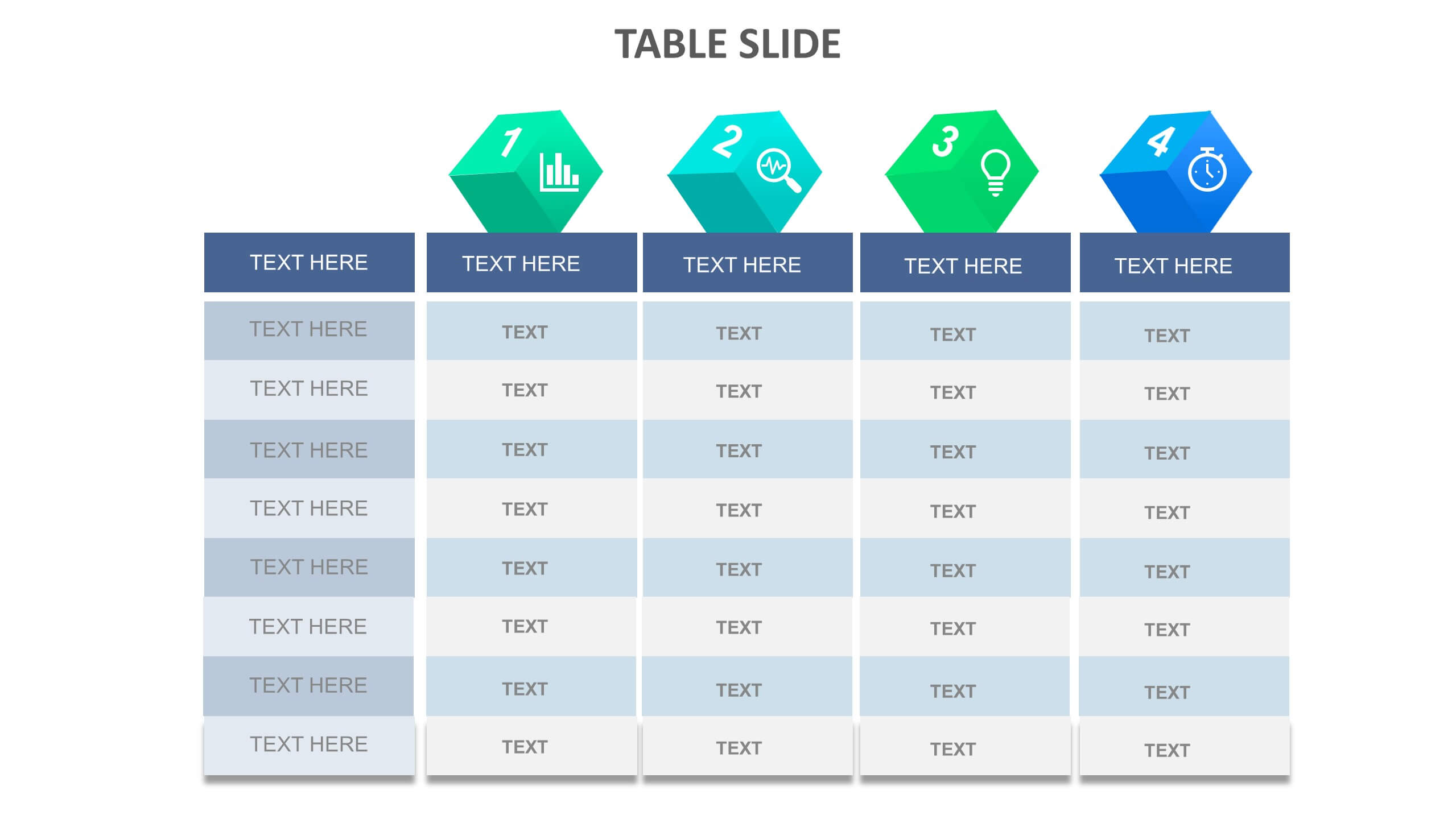 Slide Templates: Table Slide