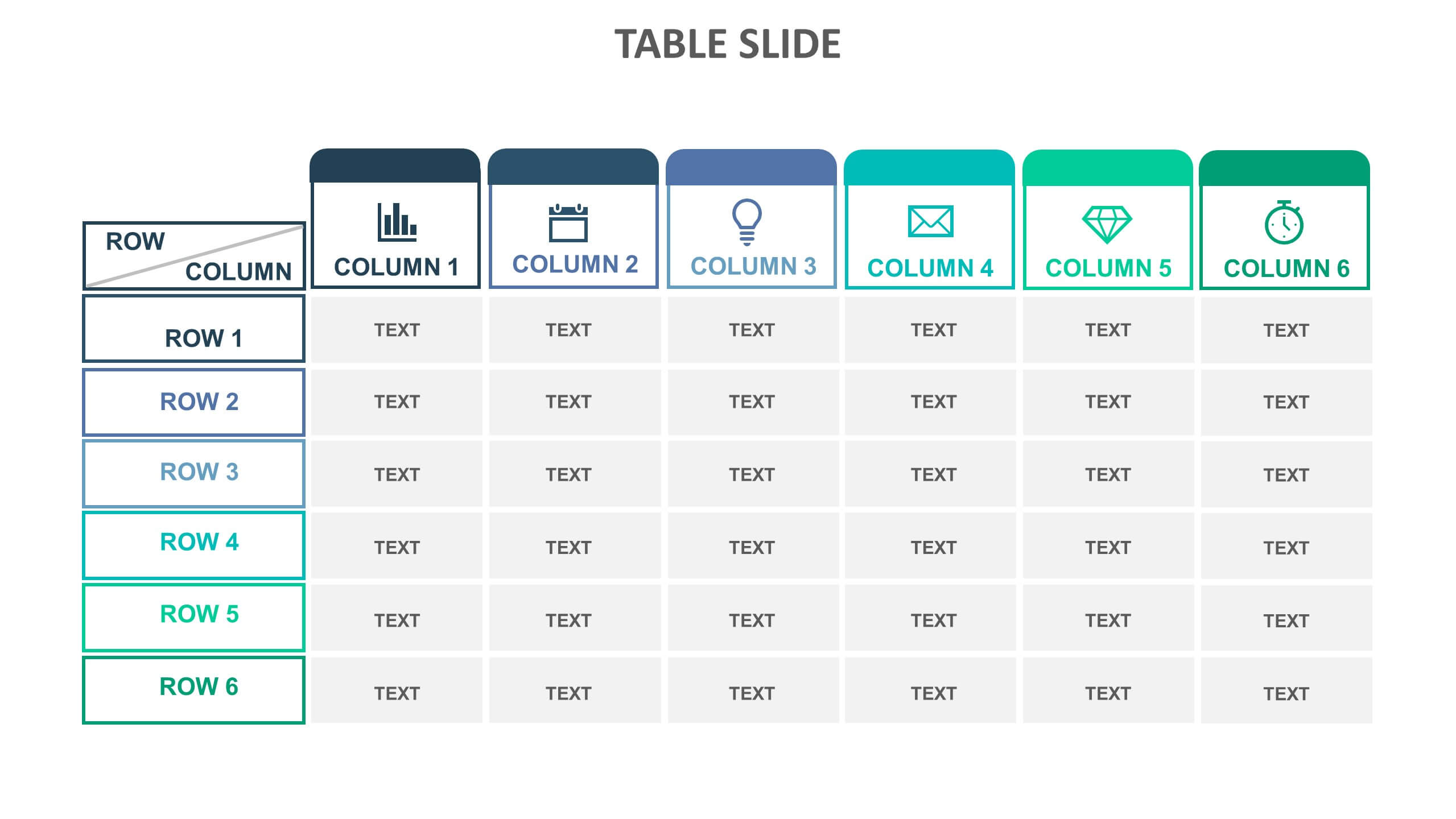 Slide Templates: Table Slide