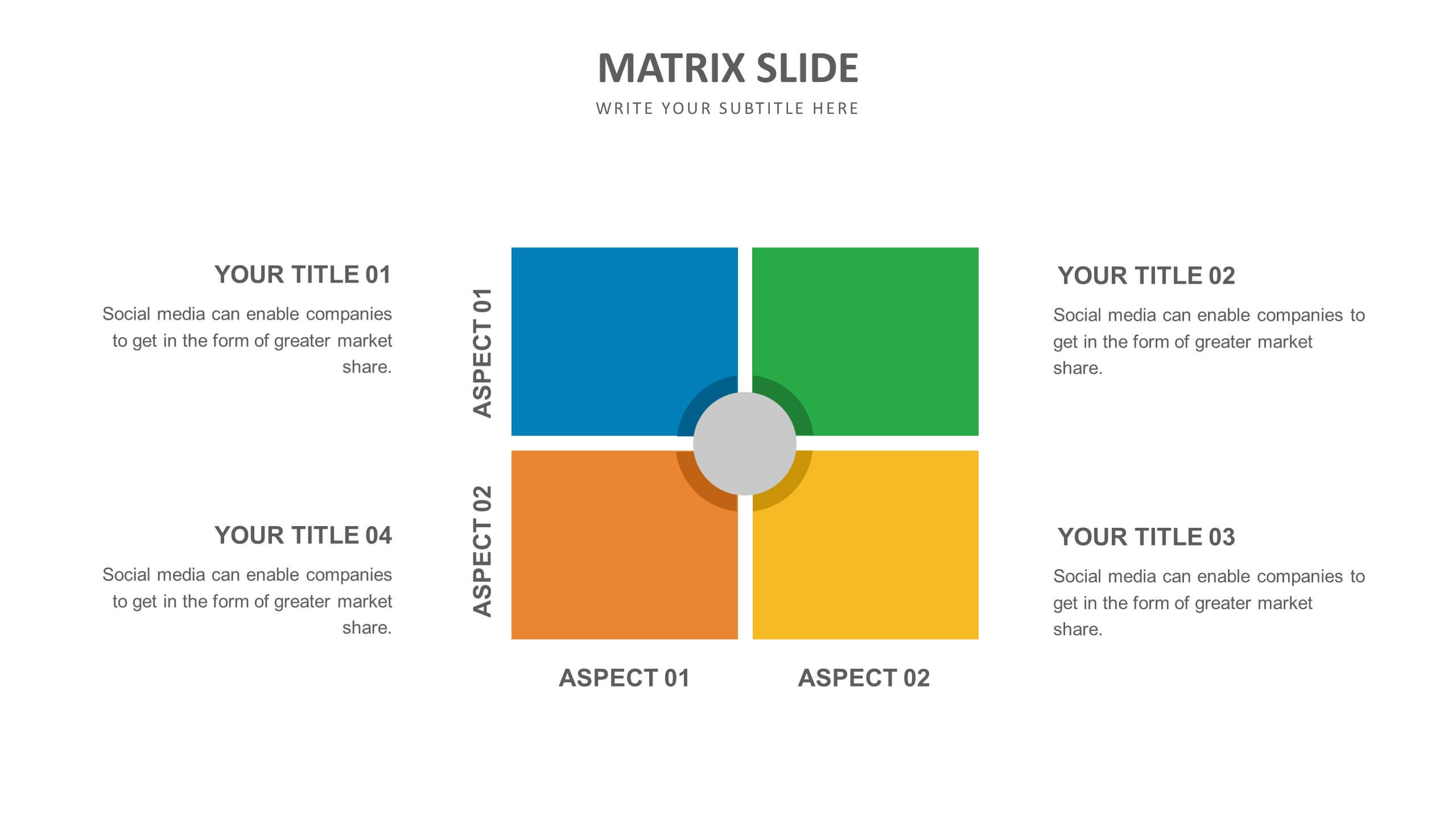 Slide Templates: Matrix Slide