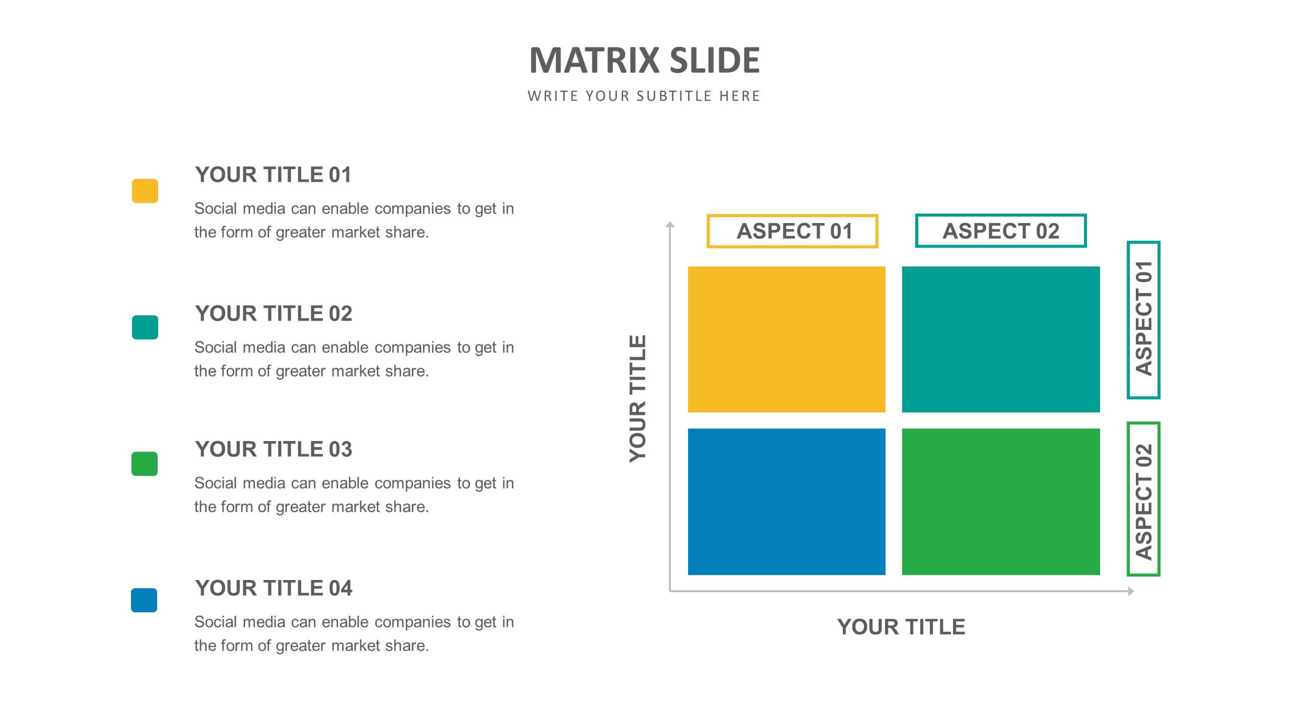 Slide Templates: Matrix Slide